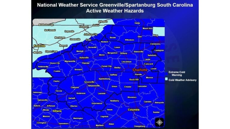 Dangerous Ice and Extreme Cold Grip North Carolina and South Carolina ...