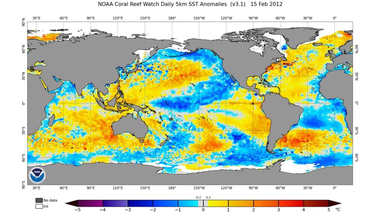 Pacific Ocean Pattern Flips From 2012’s Strong La Niña Cold Phase to ...