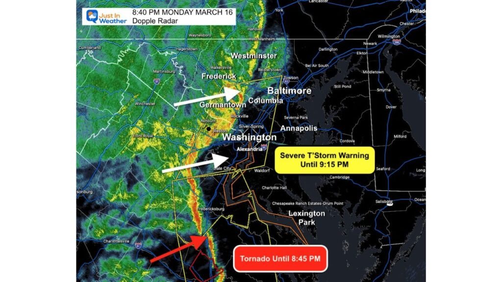Washington DC, Columbia and Germantown in Path of Severe Storm Line as ...