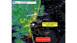 Washington DC, Columbia and Germantown in Path of Severe Storm Line as ...