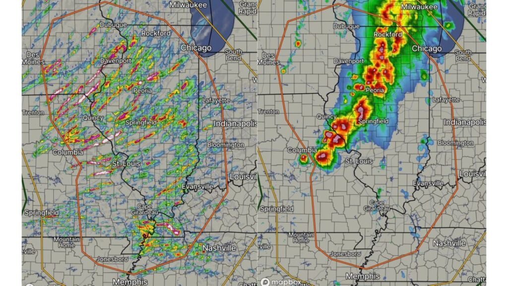 Illinois Tornado Outbreak Unfolding Monday as Long-Track Supercells ...