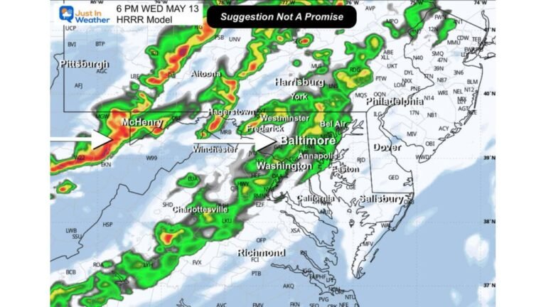 Maryland, Virginia and Pennsylvania Face Two Lines of Showers and ...