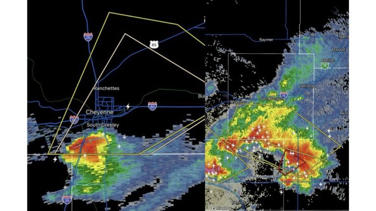 Wyoming and Colorado Face 60 MPH Winds and Golf Ball Size Hail From Two ...